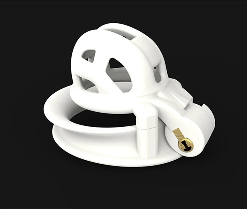 Nylon resin Chastity Cage Black /White chastity lock anti-escape chast ...