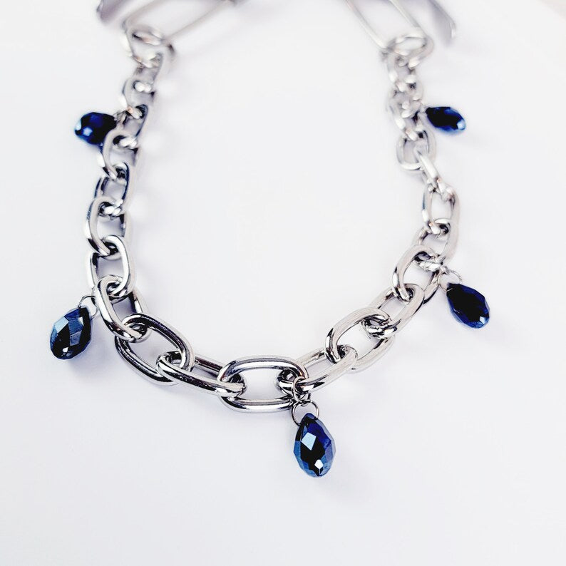 Nipple Press Clamps with Heavy Chain and Crystals. MATURE, BDSM – JUPUDA